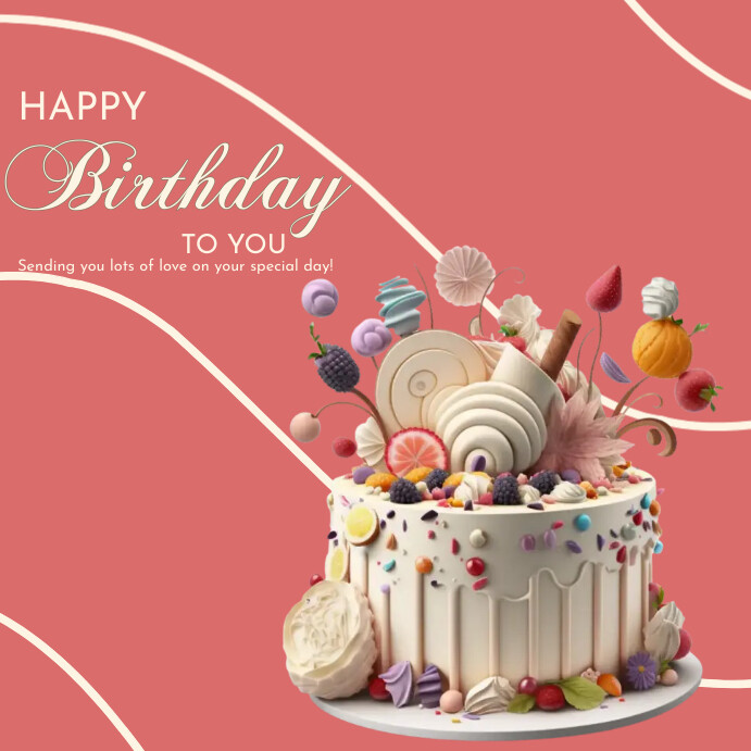 Modern & Minimal Birthday Instagram Post Templat | PosterMyWall