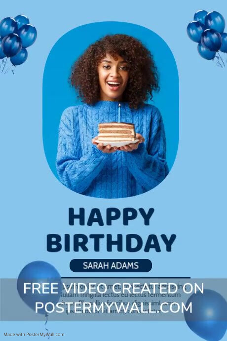 Modern & Minimal Birthday Poster Template | PosterMyWall