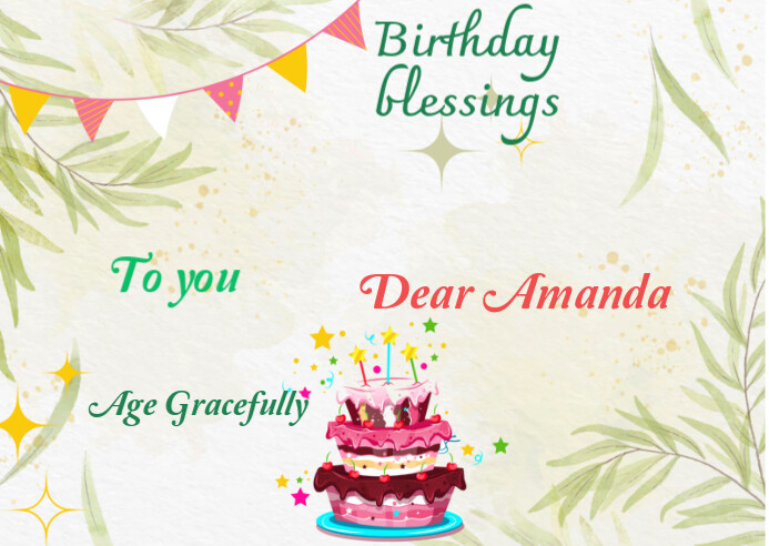 Modern & Minimal Birthday Wishes Postcard Template | PosterMyWall