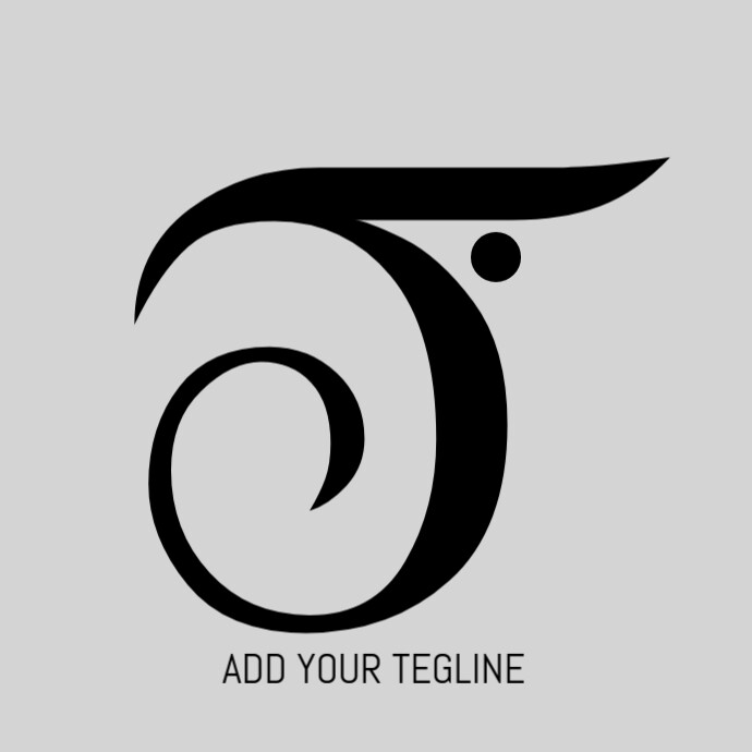 Plantilla de Modern & Minimal Black And White T Word Logo Design Logo ...
