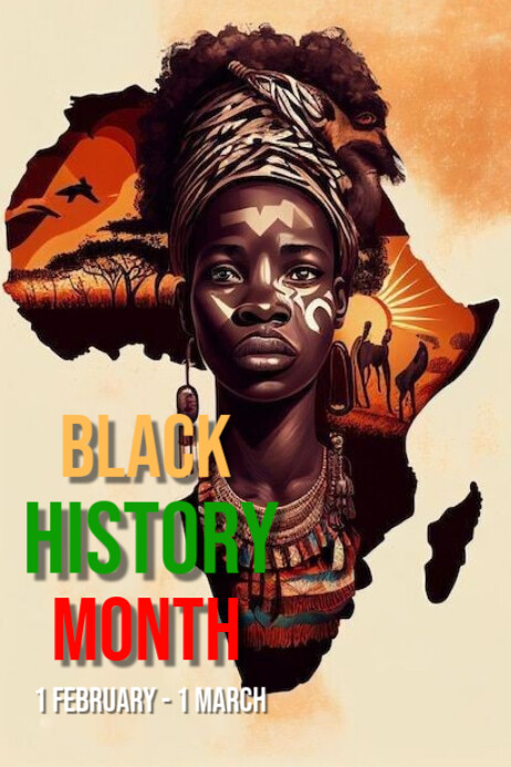 Modern & Minimal Black History Month Poster Template | PosterMyWall
