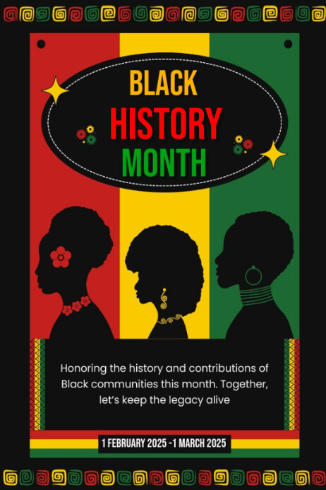 Modern & Minimal Black History Month Poster Template | PosterMyWall
