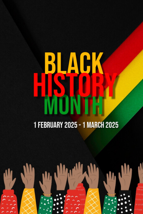 Modern & Minimal Black History Month Poster Template | PosterMyWall