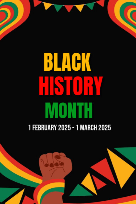 Modern & Minimal Black History Month Poster Template | PosterMyWall
