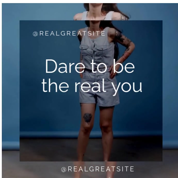 Plantilla de Modern & Minimal Blue Background Dare To Be The Real You ...