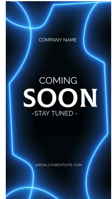 Modern & Minimal Blue Neon Digital Display (9:16) Template | PosterMyWall