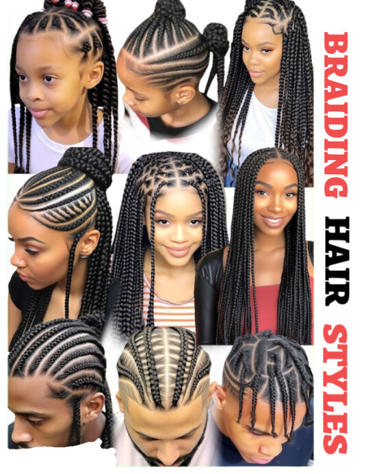 Copy of Modern & Minimal Braiding Hair Style Flyer (us Letter ...