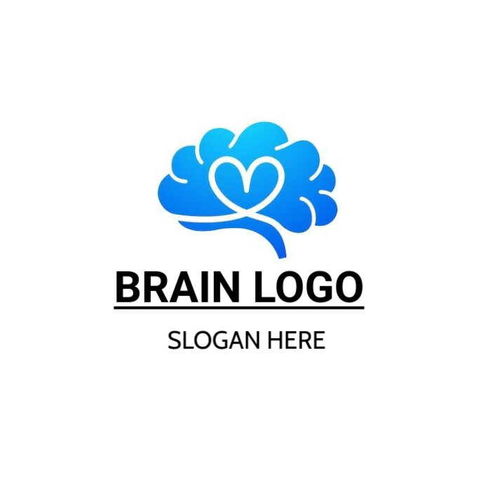 Modern & Minimal Brain Logo Logo Template | PosterMyWall