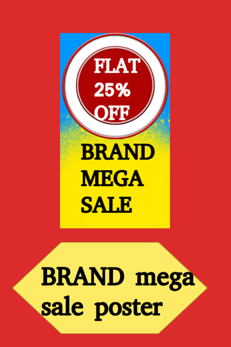 Modern & Minimal Brand Mega Sale Offer Poster Poster Template ...