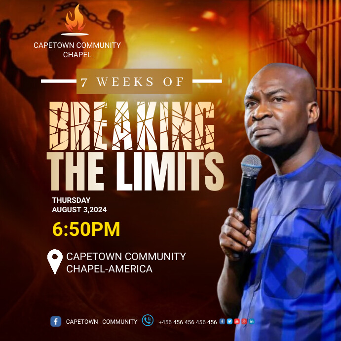 Copy of Modern & Minimal Breaking The Limits Church S | PosterMyWall