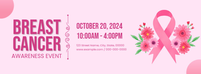 Copy of Modern & Minimal Breast Cancer Awareness Facebook Cover Photo ...