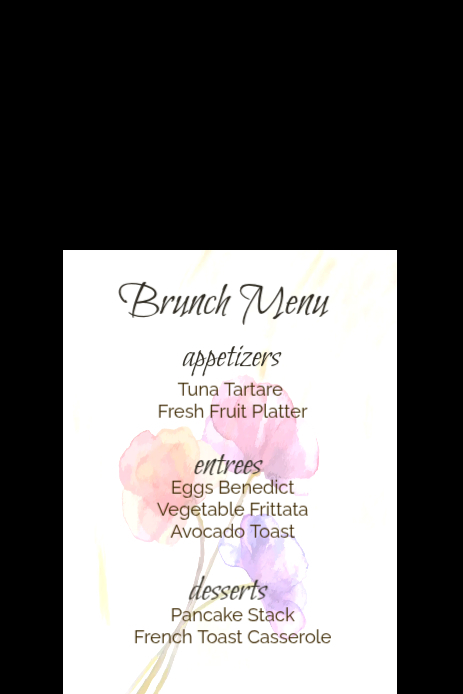 Plantilla de Modern & Minimal Brunch Menu Pinterest Graphic | PosterMyWall