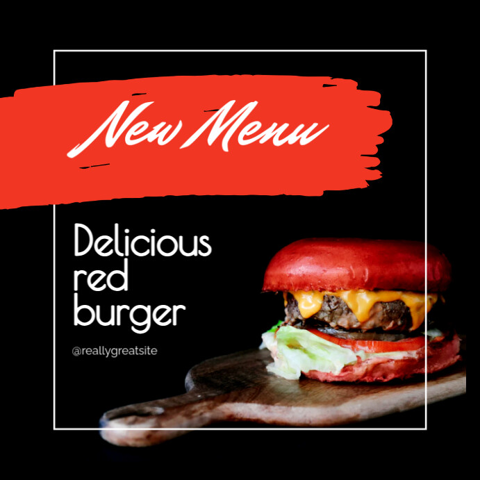 Modern & Minimal Burger Instagram Post Template | PosterMyWall