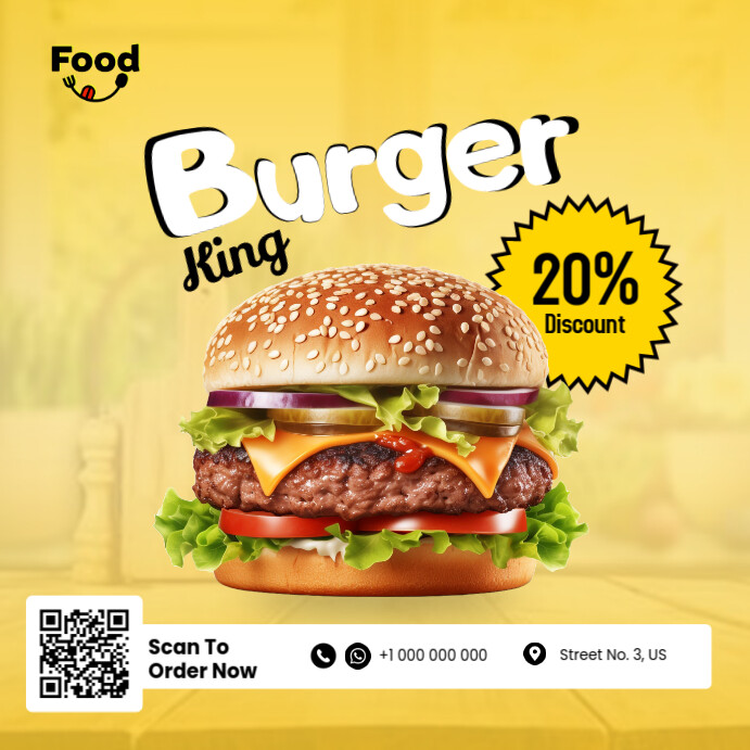 Burger Sales Promo Flyer Template | PosterMyWall