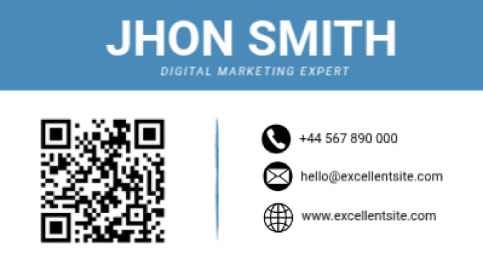 Modern & Minimal Business Card Scan Code Business Card Template ...