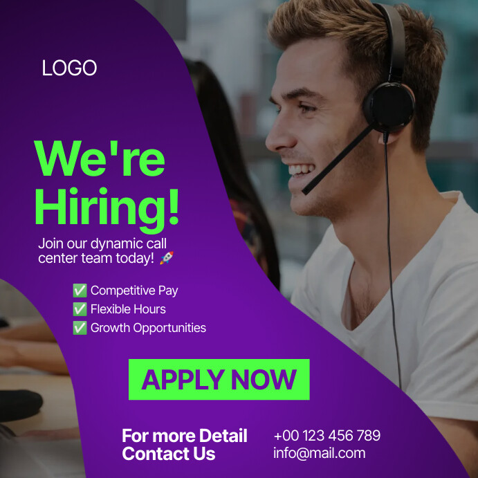 Copy of Modern & Minimal Call Center Instagram Post | PosterMyWall