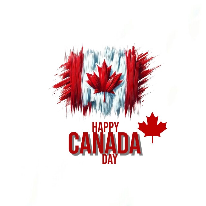 Modern & Minimal Canada Day Design Instagram Post Template | PosterMyWall