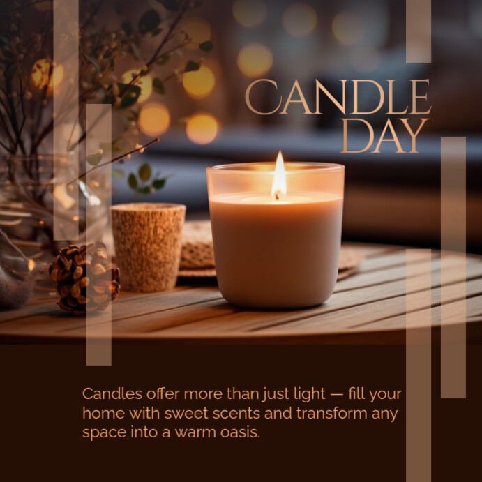 Copy of Modern & Minimal Candle Day Instagram Post | PosterMyWall