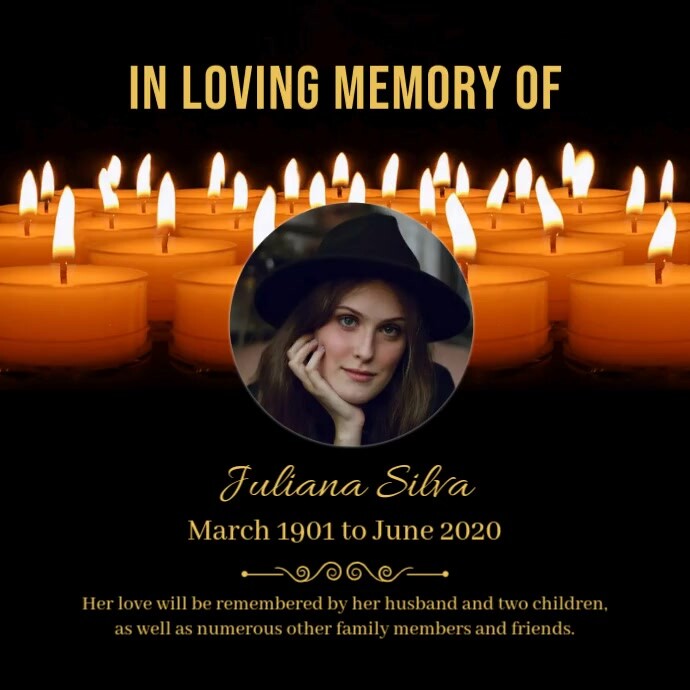 Modern & Minimal Candle Funeral Instagram Video Post Template ...