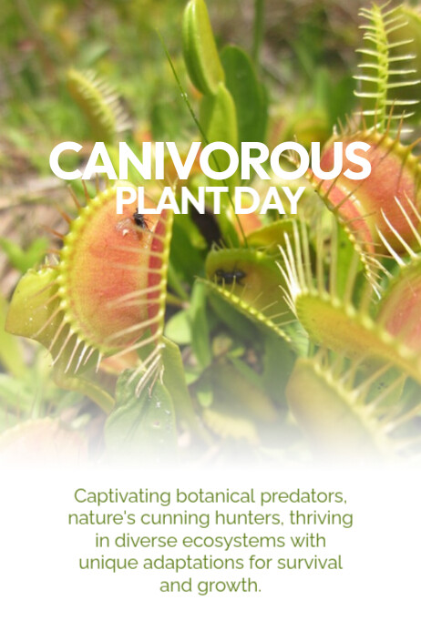 Modern & Minimal Canivorous Plant Poster Template | PosterMyWall