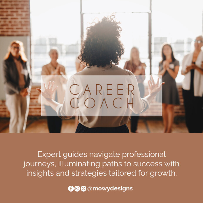 Modern & Minimal Career Coach Instagram Post Template | PosterMyWall