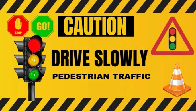 Modern & Minimal Caution, Road Traffic Sign Youtube Thumbnail Template ...