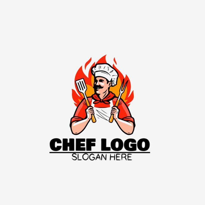 Modern & Minimal Chef Logo Logo Template | PosterMyWall