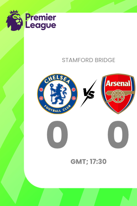 Modern & Minimal Chelsea Vs Arsenal Poster Template | PosterMyWall
