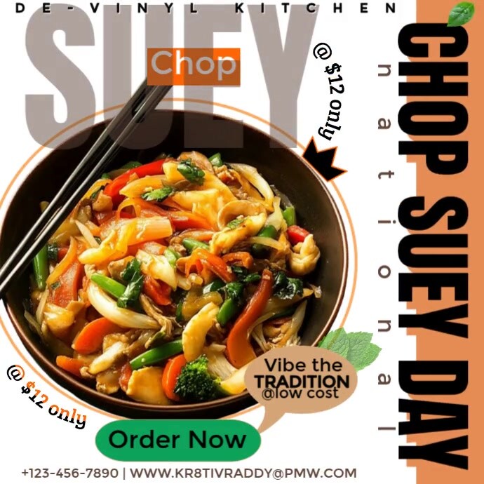 Plantilla de Modern & Minimal Chop Suey Day Instagram Post | PosterMyWall