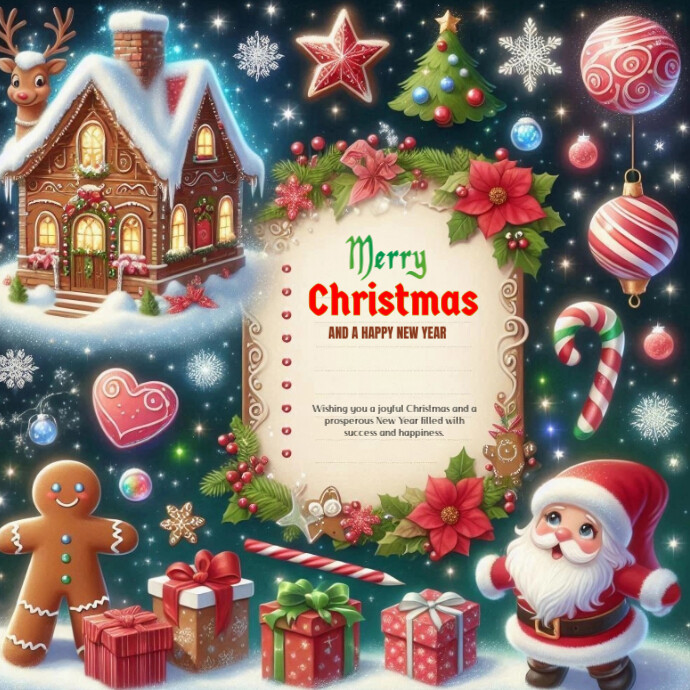 Modern & Minimal Christmas Card Logo Template | PosterMyWall