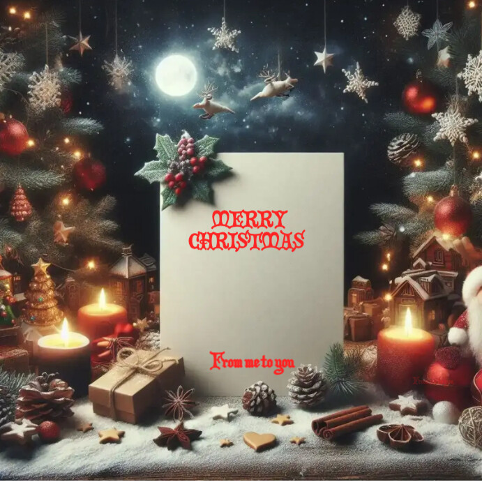 Copy of Modern & Minimal Christmas Greetings Card Template Instagram ...