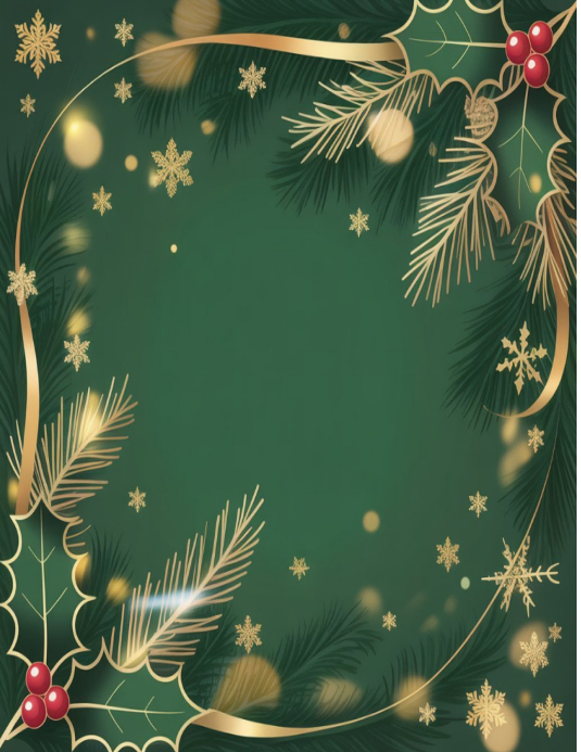 Modern & Minimal Christmas Holiday Themed Background Template Flyer (us ...