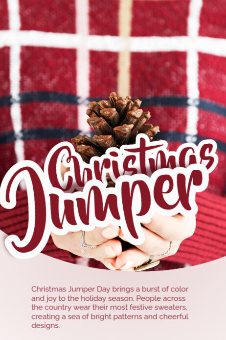 Modern & Minimal Christmas Jumper Day Poster Template | PosterMyWall