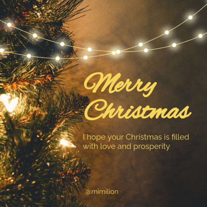 Modern & Minimal Christmas Lights Day Instagram Post Template ...