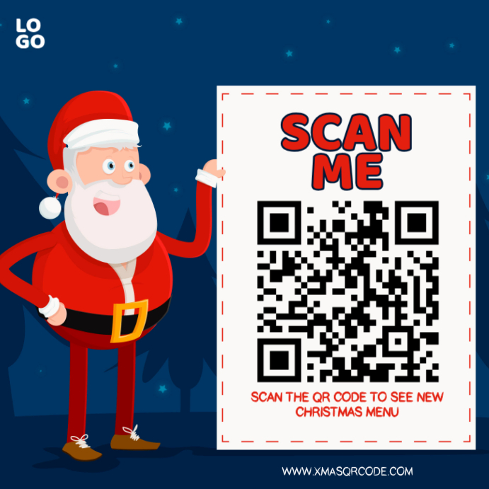 Modern & Minimal Christmas Scan Me Instagram Post Template | PosterMyWall