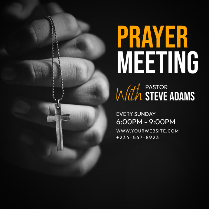 Modern & Minimal Church Prayer Meeting Instag Template | PosterMyWall