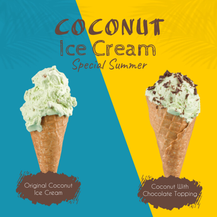 Copy of Modern & Minimal Coconut Ice Cream Pos Instagram | PosterMyWall