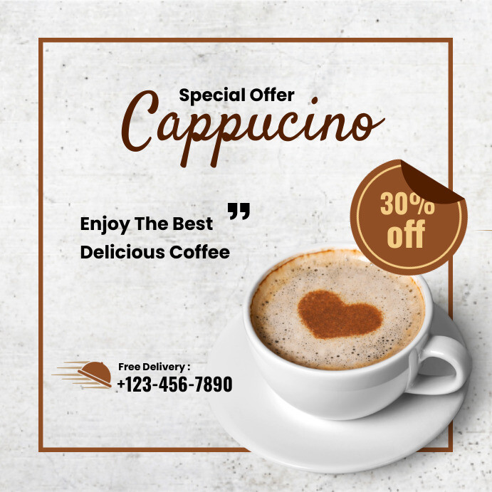 Modern & Minimal Coffee Shop Promotion Instag Template | PosterMyWall