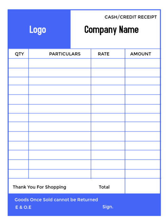 Plantilla de Modern & Minimal Company Cash Receipt Flyer (us Letter ...