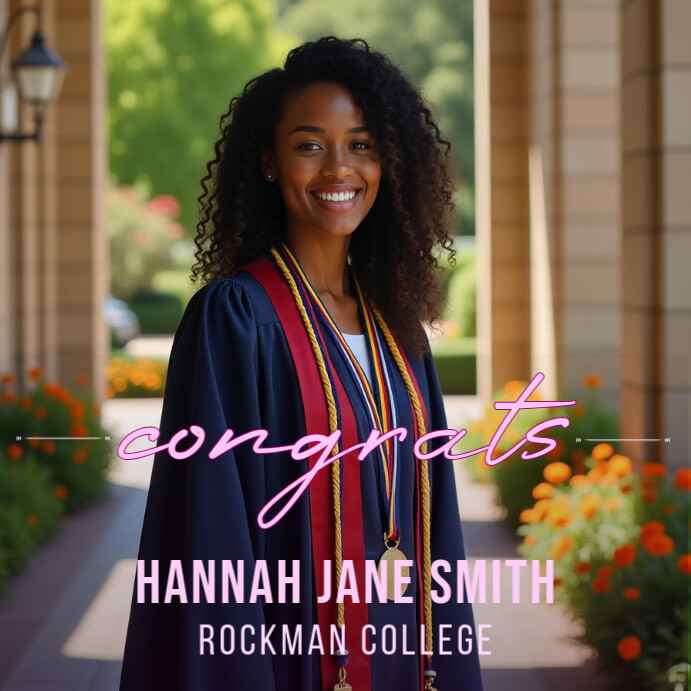 Modern & Minimal Congrats Graduation Graduant Invitation Invite ...