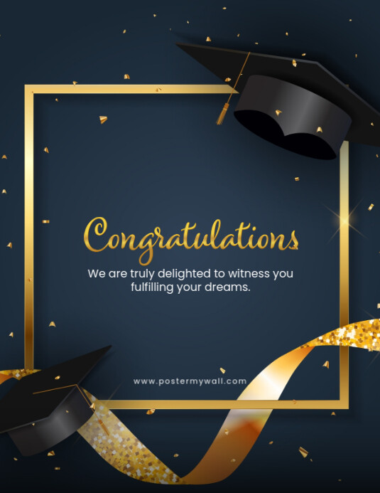Plantilla de Modern & Minimal Congratulation Graduation Pamflet (letter ...