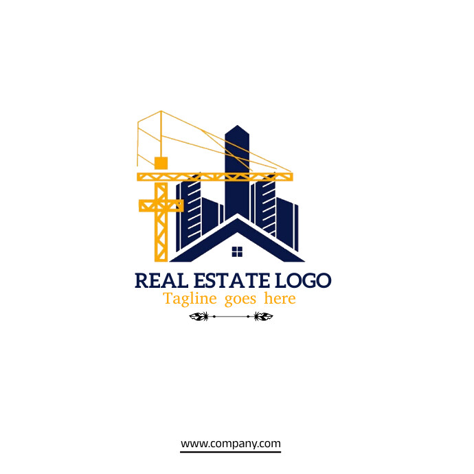 Modern & Minimal Construction Logo Template | PosterMyWall