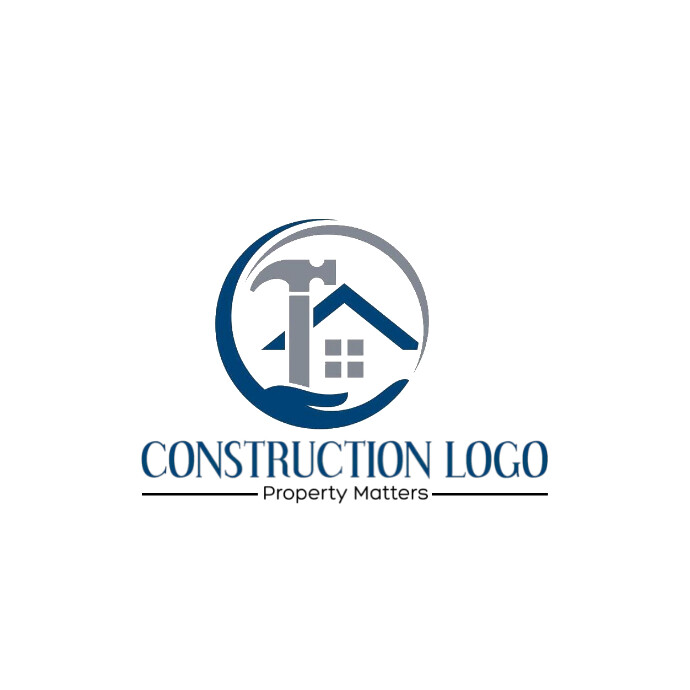 Modern & Minimal Construction Logo Template | PosterMyWall