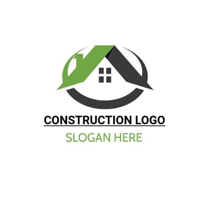Modern & Minimal Construction Logo Logo Template | PosterMyWall