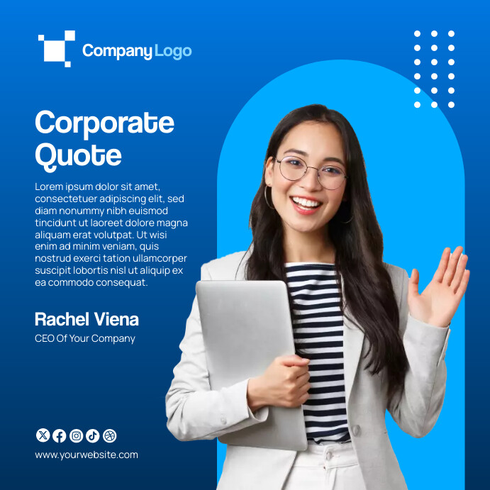 Modern & Minimal Corporate Quote Instagram Po Template | PosterMyWall