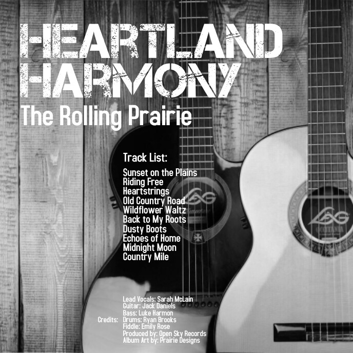 Modern & Minimal Country Music Album Art Flye Modelo | PosterMyWall