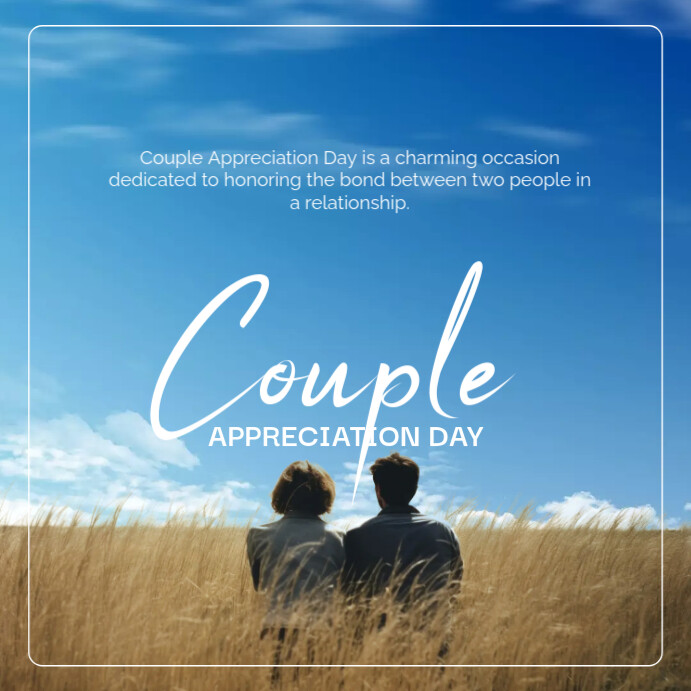 Modern & Minimal Couple Aappreciation Day Instagram Post Template ...