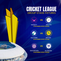CRICKET FIXTURE Template | PosterMyWall