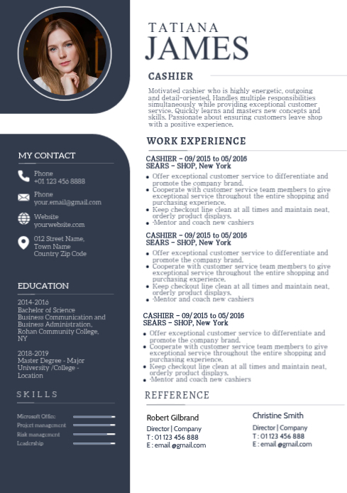 Modern & Minimal Curriculum Vitae A4 Template | PosterMyWall