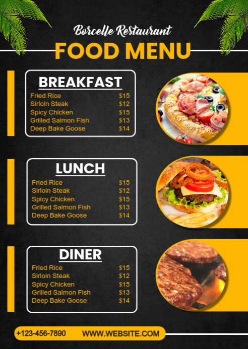 Copy of Modern & Minimal Daily Food Menu Template | PosterMyWall
